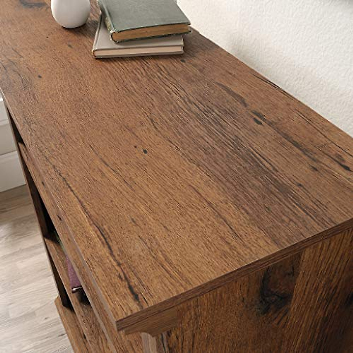 Sauder Miscellaneous Bookcase, L: 35.28" x W: 13.23" x H: 43.78", Vintage Oak finish