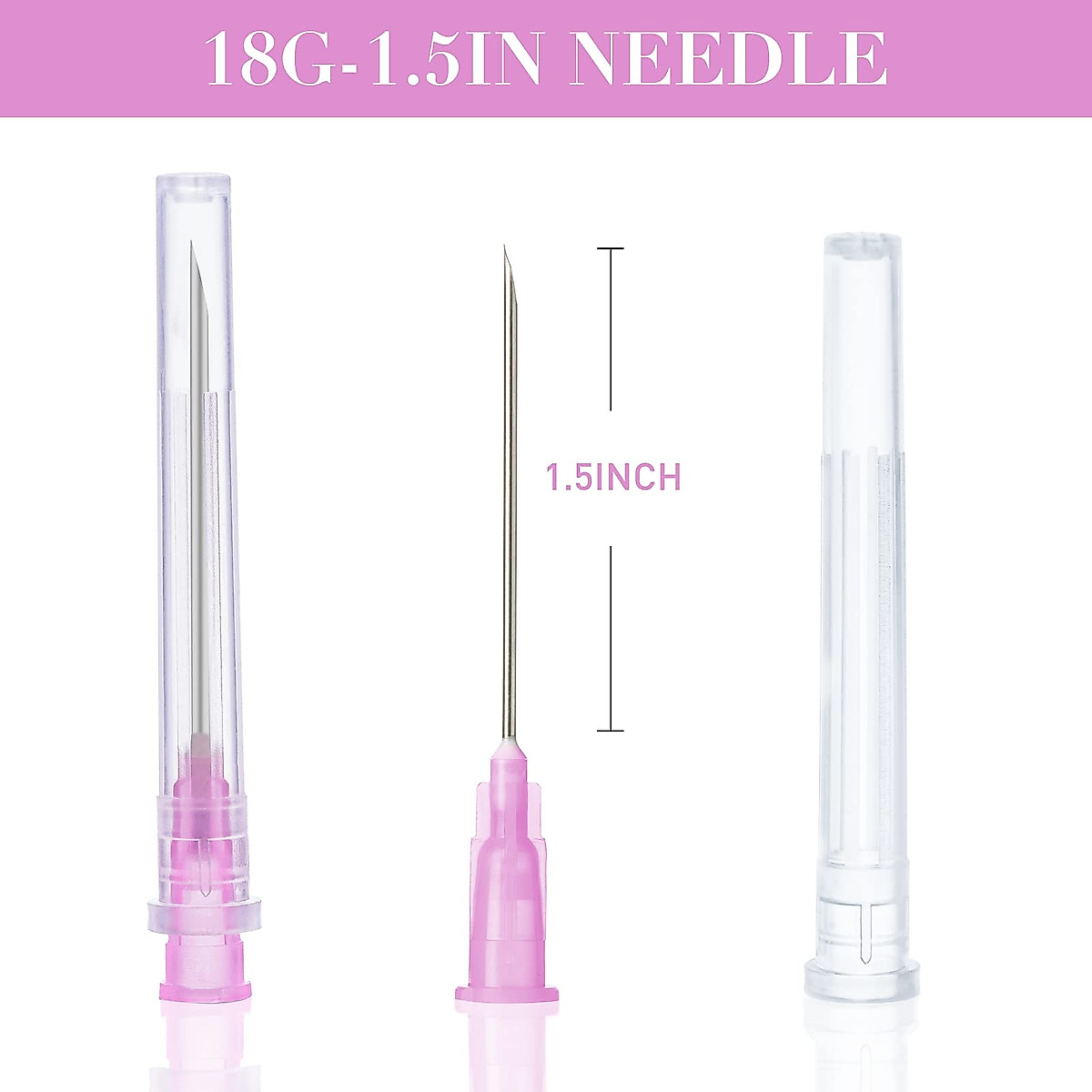 100 Pack 18 Gauge 1 1/2 Inch Lab Accessories, Individually Packaged.