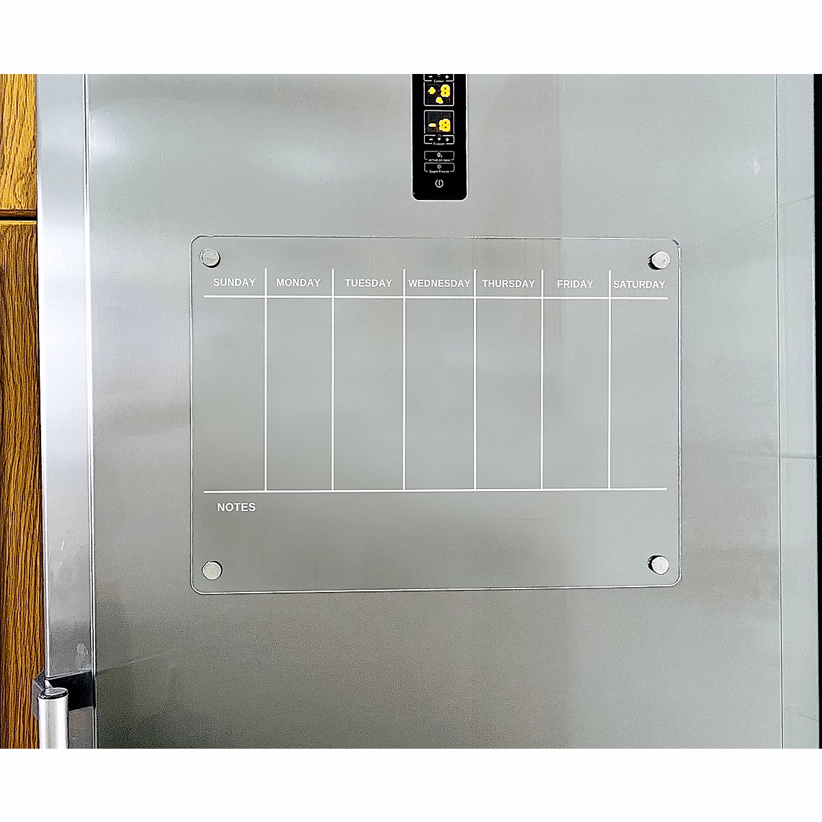 MAGNETIC CALENDAR - Magnetic Weekly Personalized Calendar 2024, Dry Erase Calendar, Personalized Acrylic calendar, Fridge Calendar with notes