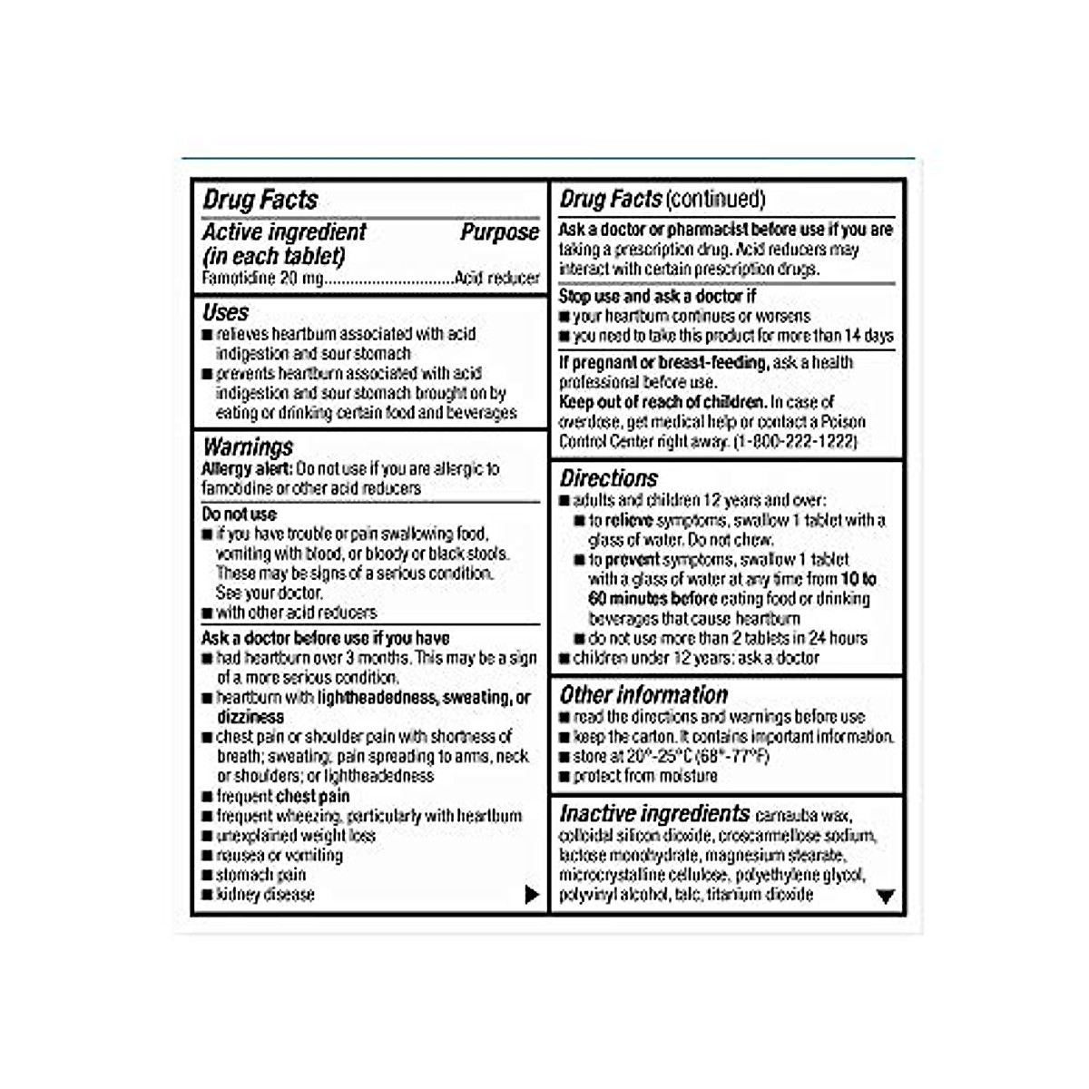 Member?s Mark Acid-Pep Famotidine Tablets, 20 mg (100 ct, 2pk.)