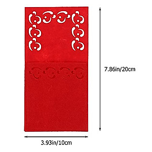 4PCS Xmas Party Cutter Fork Storage Bag Practical Christmas Tableware Cover Decor for Celebration Party