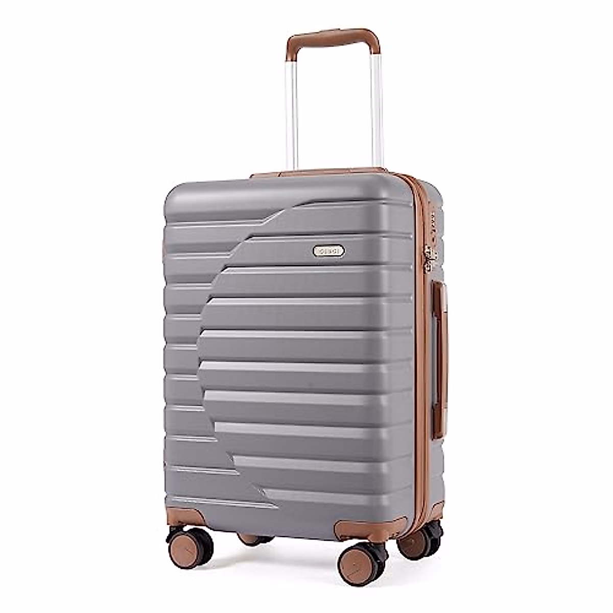 CLUCI Carry On Luggage with Spinner Wheels,Lightweight Hardside Suitcase PC Hardshell Luggage with TSA Lock,20" Carry-On(Dark gray)