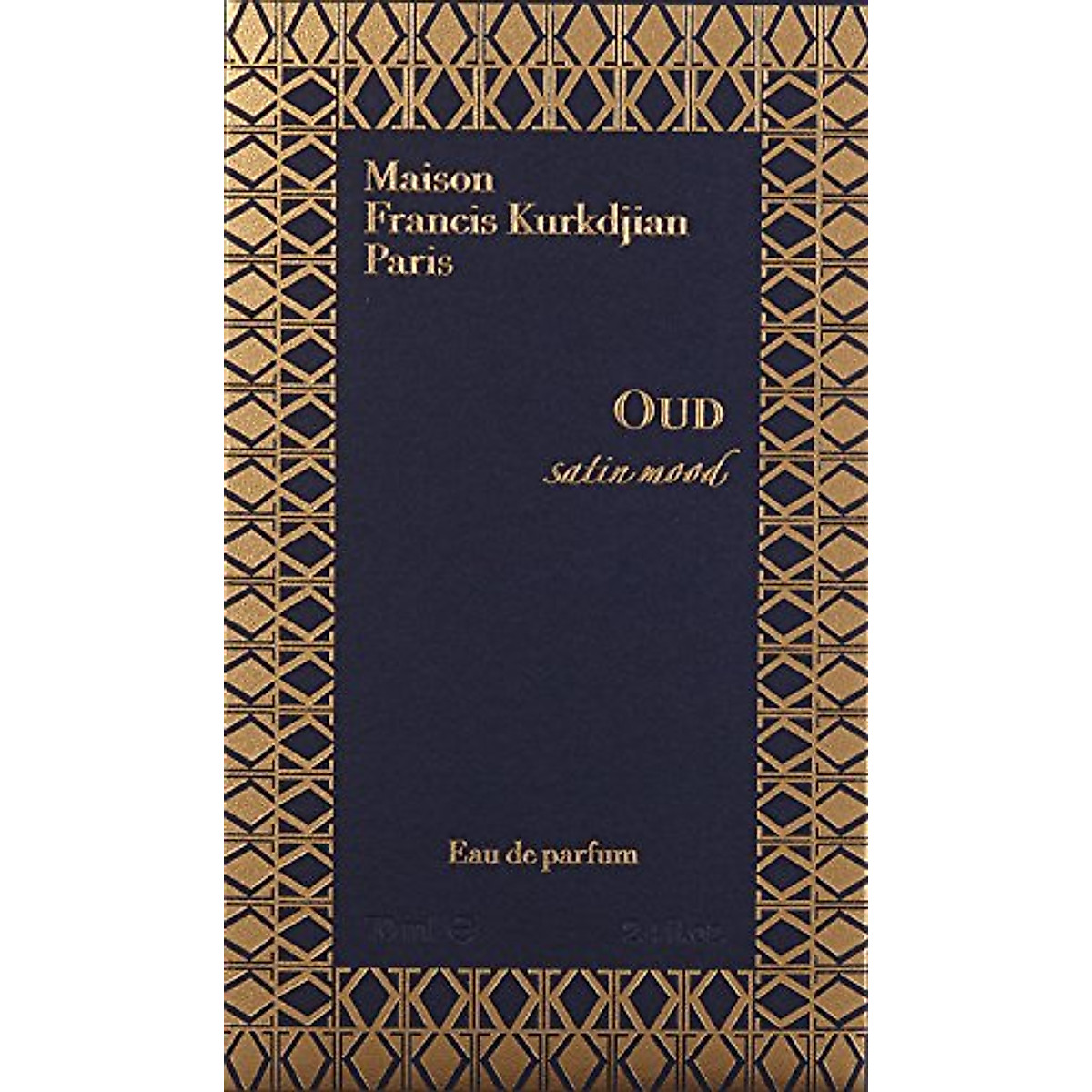 Maison Francis Kurkdjian Oud Satin Mood Eau De Parfum Spray, Vanilla Scented Amber Accord, 2.4 Fl Oz