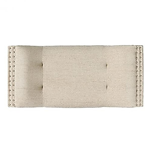 Christopher Knight Home Rosalynn Tufted Fabric Ottoman / Bench, Almond