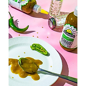 Serrano Hot Sauce by Yellowbird - Serrano Pepper Sauce with Serrano Peppers, Cucumbers, and Lime - Plant-Based, Gluten Free, Non-GMO Hot Pepper Sauce - Homegrown in Austin - 19.6 oz