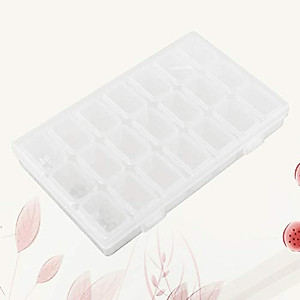 EXCEART 21 Compartments Clear Plastic Organizer Box Container Craft Storage for Beads Organizer 2pcs