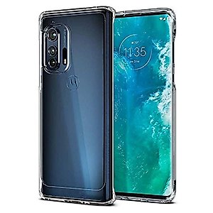 UPONEW Phone Case Cover for Motorola Edge Plus - Transparent Shockproof Silicone Soft TPU Protective Clear Phone Case Holder for Motorola Moto Edge Plus