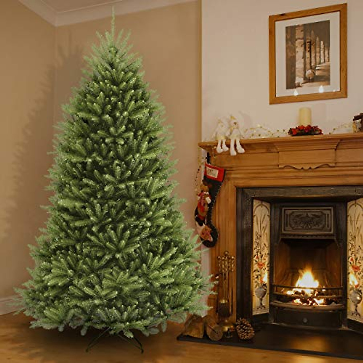 National Tree Company Artificial Full Christmas Tree, Green, Dunhill Fir, Includes Stand, 9 Feet