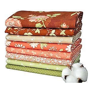Cinnamon and Cream 8 Fat Quarters Bundle by Fig Tree & Co. for Moda, 2 Yards Total