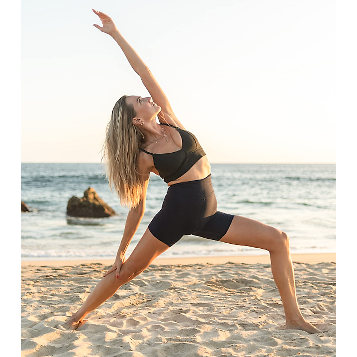 FULLSOFT 4 Pack Biker Shorts for Women – 5" High Waist Tummy Control Workout Yoga Running Compression Exercise Shorts with Pockets(4 pack Black/Pink/Ins Green/Blue,Small-Medium)