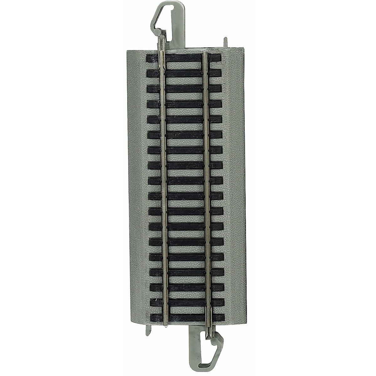 Bachmann Trains - Snap-Fit E-Z TRACK 4.50” STRAIGHT TRACK (4/card) - NICKEL SILVER Rail With Gray Roadbed - HO Scale