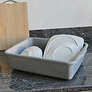 Cand Grey Commercial Bus Tubs, 13 L Plastic Bus Box/Wash Basin, 4 Packs