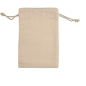 KUPOO 50PS Cotton Bags Cotton Muslin Bags Drawstring Muslin Bag for Wedding Party Favor and DIY Craft (5x7 Inch)