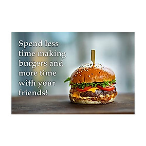 Legend Burger Press, Hamburger Patty Maker, Easy to Clean, 304 Stainless Steel, Commercial Grade, Burger Press Patty Maker, Hamburger Maker Mold, 4.33 inch