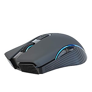 NYIEFADA Wireless Mouse for Laptop, Silence Full Size Rechargeable Computer Mouse Comfortable with Nano USB,3 Adjustable DPI 6 Buttons, Left and Right Hand for Notebook/PC/Mac System