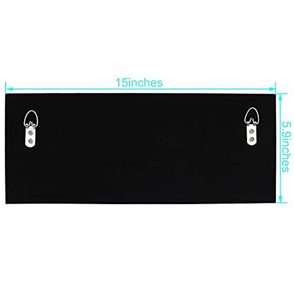 Crush Diamond Mirrored Love Letter Plaque Sign for Wall Decor, Crystal Clear Hooks Key Holder Key Hanger, Silver Mirror Decoration Wall Art, Wall Mounted Home Decor 15"×5.9"×1.6"