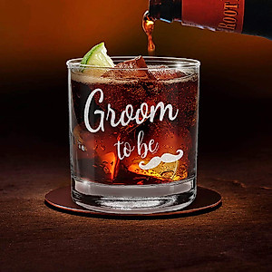shop4ever® Groom To Be Engraved Whiskey Glass