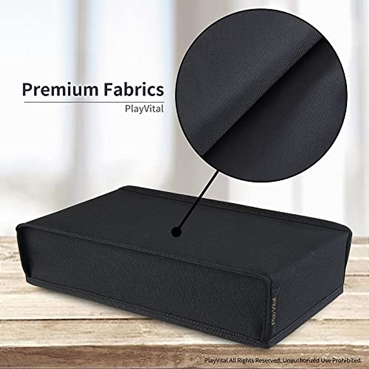 PlayVital Black Nylon Dust Cover for Xbox Series S Console, Soft Neat Lining Dust Guard, Anti Scratch Waterproof Cover Sleeve for Xbox Series S Console