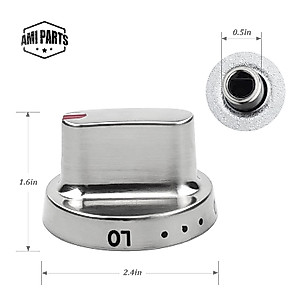 AMI PARTS DG64-00472A DG64-00347A Compatible with Sam-sung Stove Knob - Range Gas Stove Knob Dial - Replaces DG64-00472A DG64-00347B NX58F5500SS NX58F5500SS