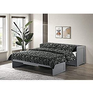 Night & Day Furniture Fully Assembled Night and Day Cube Cabinet Murphy Chest Bed (Queen, Gray), Grey