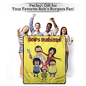 Bob's Burgers Fleece Softest Throw Blanket| Measures 60 x 45 Inches