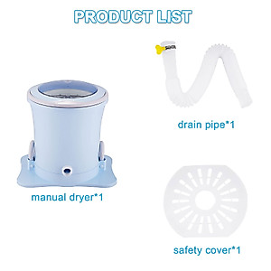 Manual Clothes Dryer Portable Mini Dryer Compact Spin Dryer Non electric Laundry Dryer for RV, Camping, School, Apartment, Dorm (Green)