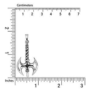 WithLoveSilver 925 Sterling Silver Viking Battle Axe Pendant