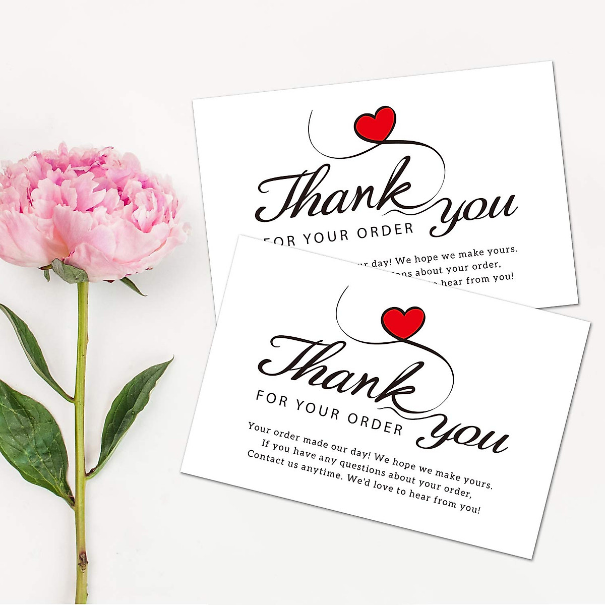 50 PCS Thank You for Your Order Cards - Customer Thank You Cards-Postcards Purchase Inserts to Support Small Business, Package Insert 4X6 Inches.