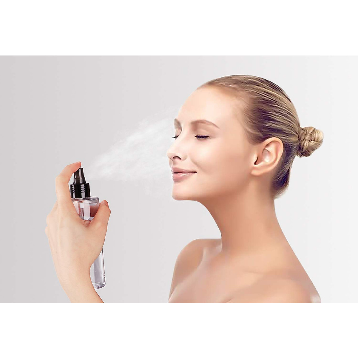 Yebeauty Empty Spray Bottles for Essential Oils, 8oz Refillable Clear Plastic Misting Spray Bottles Atomizer Fine Mister Spray Bottle for Beauty Products, Cleaning, Pack of 2