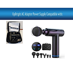 UpBright New Global 12V AC/DC Adapter Compatible with WNIEYO MS-07 MS07 F7 Pro F7Pro Deep Tissue Massager Muscle Massage Gun 2000mAh Battery 12VDC 1A 12.0V 1000mA Power Supply Cord Cable Wall Charger