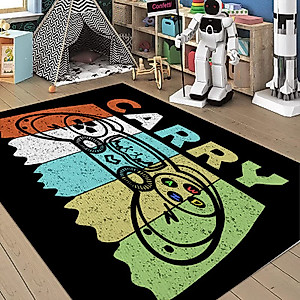 Large 39''x59'' Gaming Rug Controller Area Carpets for Kids Game Home Rug Living Play Home Decor Non-Slip Comfy Floor Mat