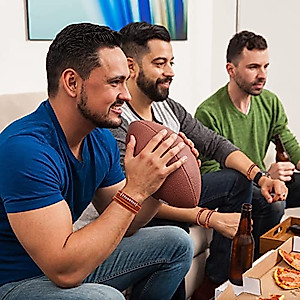 Zhanmai Football Silicone Wristbands Party Favors Football Stretch Sport Themed Supplies(48 Pieces)