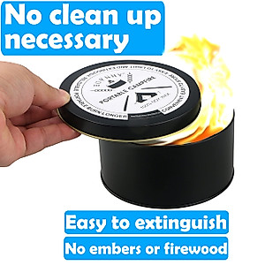 EUPNHY Portable Campfire | Portable Fire Pit | Smores Maker | Lightweight and Portable | 3-5 Hours of Burn Time | Convenient-No Wood-No Embers-No Hassle | Great Gifts for Picnics, Camping and More.