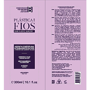 CADIVEU Home Care Line - Plastica Dos Fios Hair Smoothing Set: Shampoo, Conditioner, Hair Treatment Mask, Hair Primer (Set of 4)