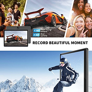 HISORL Android Tablet, 10 inch Android 12 Tablet, 3GB RAM 64GB ROM 512GB Expand, 8000mAh Battery, WiFi, Bluetooth, Dual Camera, HD Touch Screen, GMS Certified(Silver)