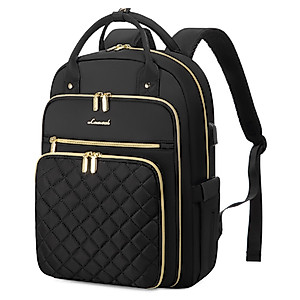 LOVEVOOK Extra Large Travel Backpack Stylish Laptop Backpack Purses for Women, Water Resistant Business Teacher Nurse College Work Computer Bag with USB Charging Port, Fits 18" Laptop