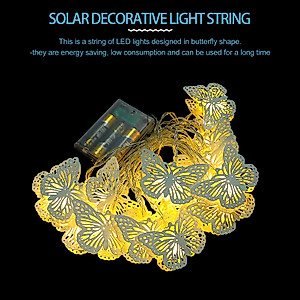 Uonlytech 1 Set String Butterfly String Lights Led Decor Indoor Decor Animal Decor Led Light Butterfly Decor Butterfly Lights Outdoor Butterflies Lights Decor Shop Window Decorations White