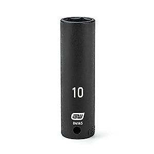 GEARWRENCH 1/4" Drive Deep Impact Metric Socket 10mm, 6 Point - 84145