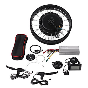 Dilwe Electric Bike Conversion Kit, 1500W Electric Snowmobile Electric Bike Motor Kit with Controller 20 Inch Rear Wheel Waterproof Electric Conversion Kit