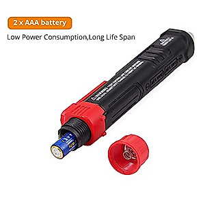 Neoteck Non-Contact AC Voltage Tester Pen Phase Sequence Detector with Adjustable Sensitivity 12V-1000V/48V-1000V, LCD Display, Buzzer Alarm, LED Flashlight, Live/Null and 3 Phase Wire Judgment