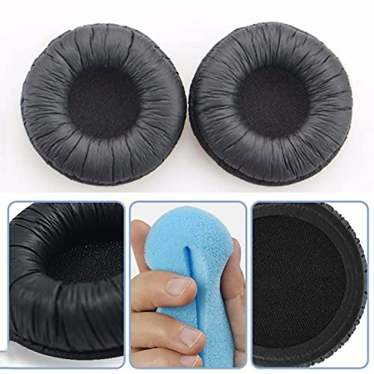 Replacement Ear Pad Cushion Cup Cover Earpads for Sennheiser PX100, PX200, PMC150, PMC250, PMX100, PMX200, HX50, PXC150, PXC200, PXC300, PX80, PC130, ATH-ES3, ATH-ES5, ATH-VM55, PC35 Headphones
