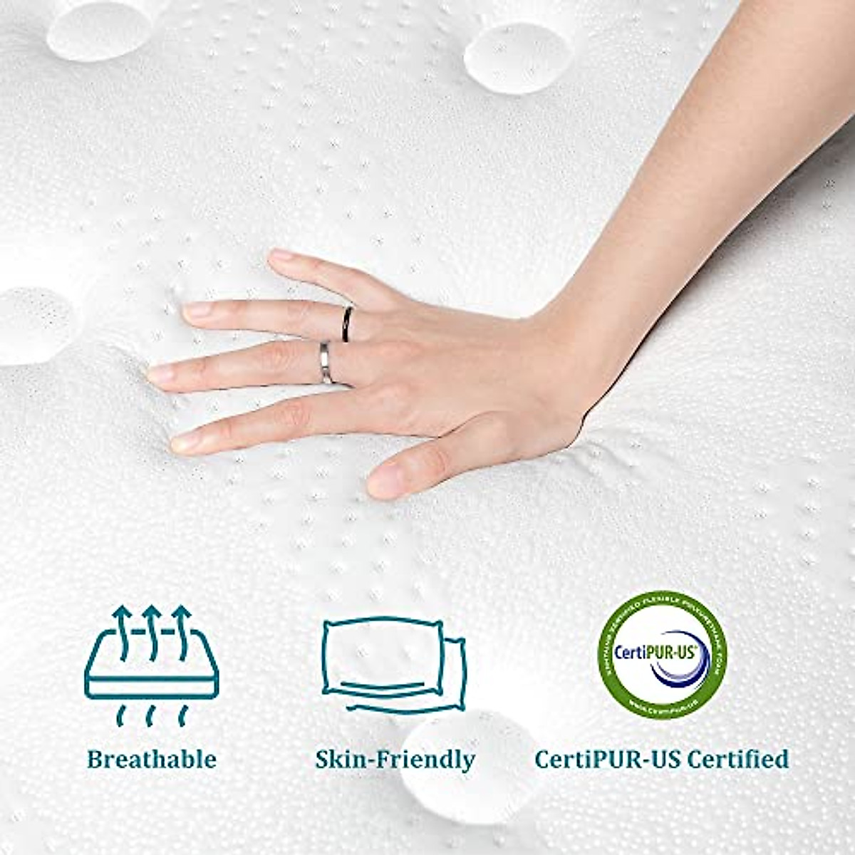 TeQsli Full Mattress, 12 Inch Gel Memory Foam Hybrid Mattress in a Box, Medium Firm Pocket Innerspring Mattress for Pressure Relief & Cooling Sleep, CertiPUR-US Certified, 10-Year Support (TSA30F-US)