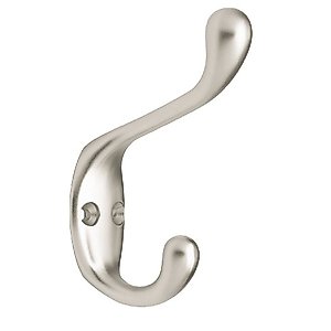 Liberty B42302Q-SN-C5 Heavy Duty Coat and Hat Hook, 3-inch, Matte Nickel