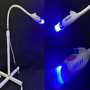Teeth Whitening Lamp 36W Floor Stand Type Dental Cold Teeth Bleaching Machine for Clinic and Beauty Accelerator Bleaching System with 10pcs LED Blue Light Blue/Red Light 2 Colors(US Shipping)