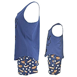 Unique Baby Womens Matching Mommy and Me Smores Shorts Set Outfit (Adult S, Smores)