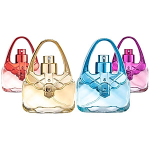 SCENTED THINGS Shopaholic Perfume Set for Teen Girls, Kids Perfume for Girls 8-12 & Teens, Fashion Collection 4 Handbag-Shaped Perfume Spray Bottles