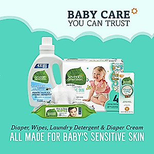 Seventh Generation Baby Wipes, Free & Clear Unscented and Sensitive, 30 count Travel Pack