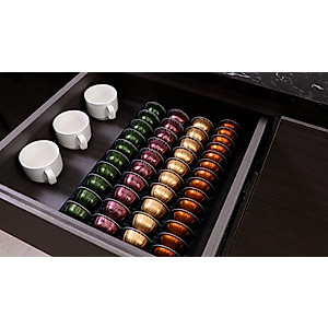 EVERIE Coffee Pod Storage Holder Drawer Insert for Counter Compatible with Nespresso Vertuoline Capsules, NCT04