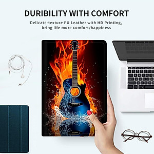 Case for Samsung Galaxy Tab A8 10.5 Inch 2022 PU Leather Slim Folio Lightweight Cover with Smart Auto Wake/Sleep Protective Case for Samsung A8 Tablet SM-X200 /SM-X205 /SM-X207,Cool Guitar