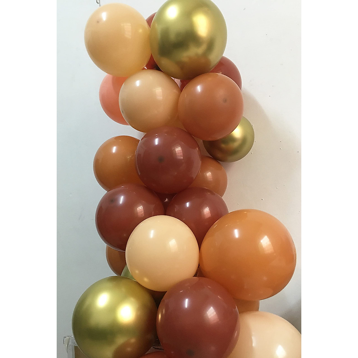 Fall boho Balloon Garland - Nude Tan Coffee Brown Gold Balloons Arch Kit for Autumn Nuetral Baby Bridal Shower Wedding Birthday Party Decorations